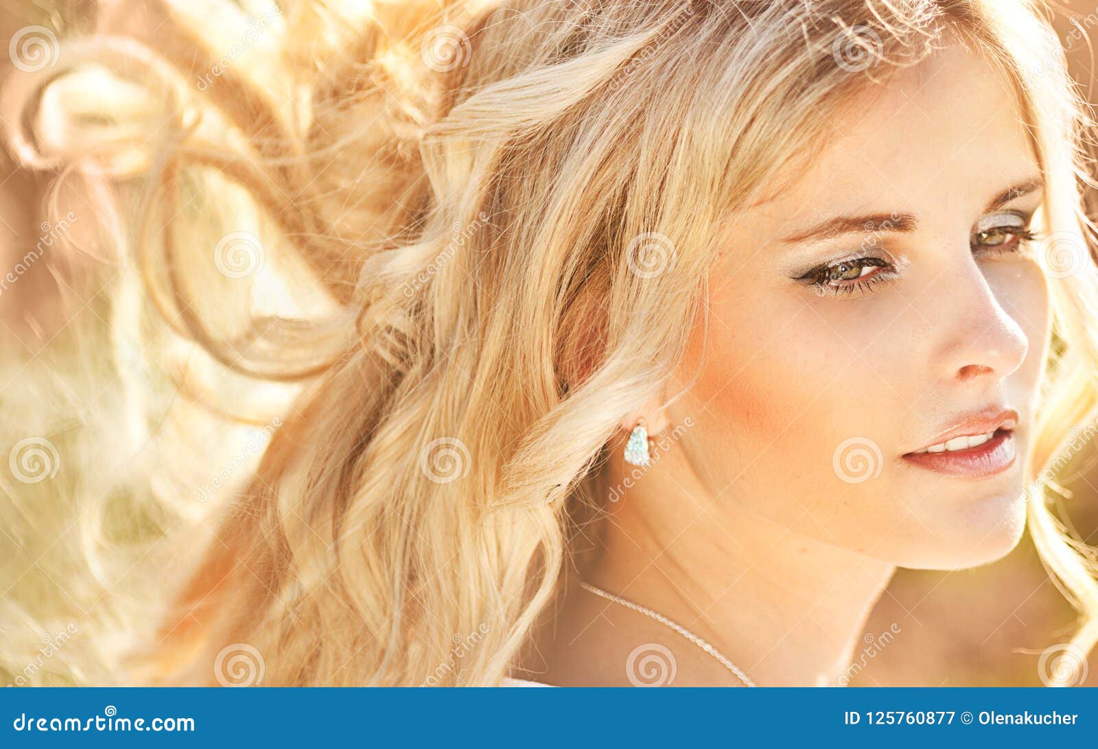 Beautiful Blonde In A Chamomile Field Stock Image Image Of Nature