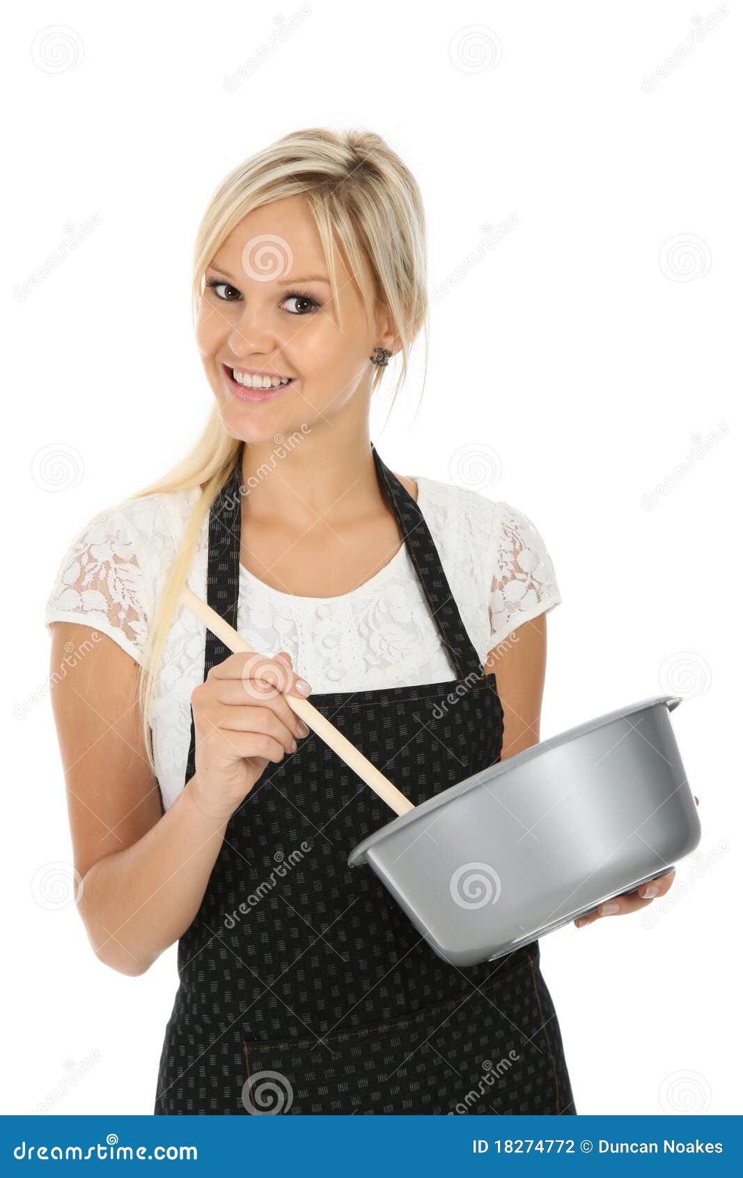 Beautiful Blonde Cook stock photo. Image of cooking, meals - 18274772
