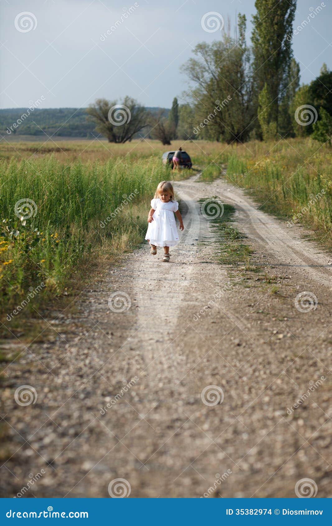 Beautiful Blonde Girl Running Down Road Stock Photos - Free & Royalty ...