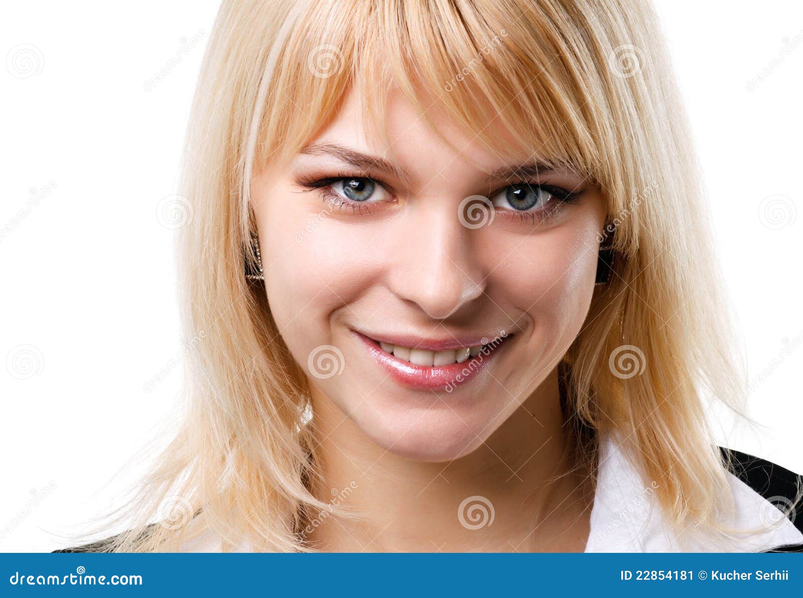 Beautiful Blonde Girl Smiling Stock Image - Image of face, female: 22854181