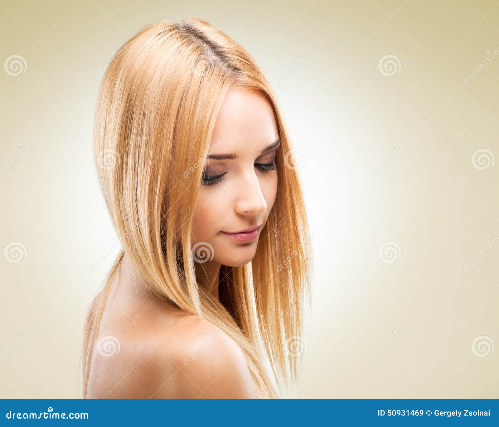 Female Face Profile Looking Down