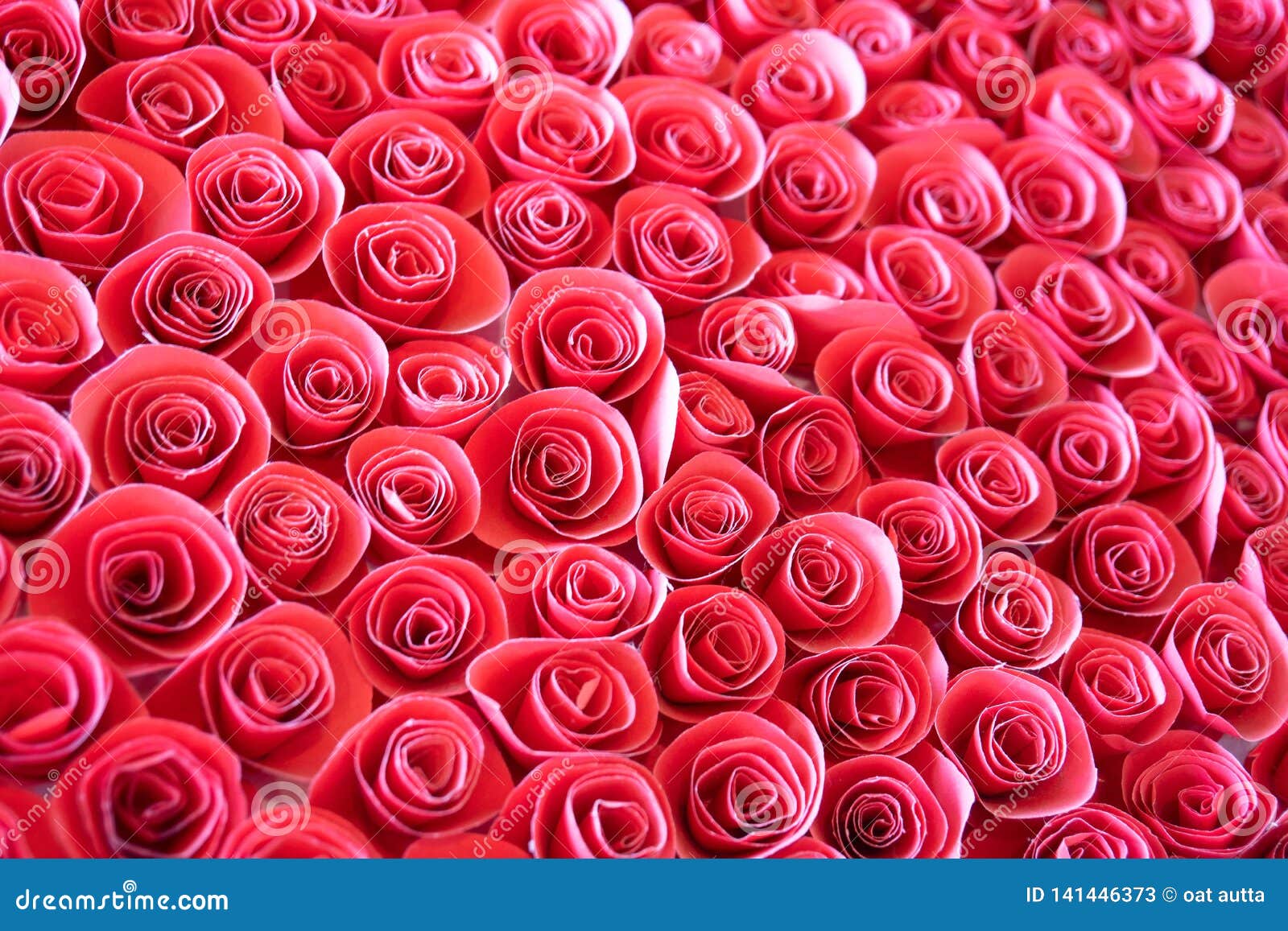 Beautiful Bloom Paper Red Rose for Background Stock Illustration ...