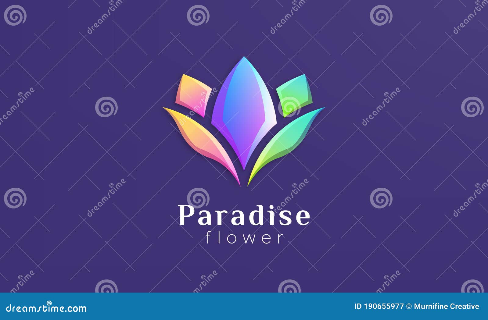 Beautiful Blooming Flower Elegant and Sparkling Logo Design Stock ...