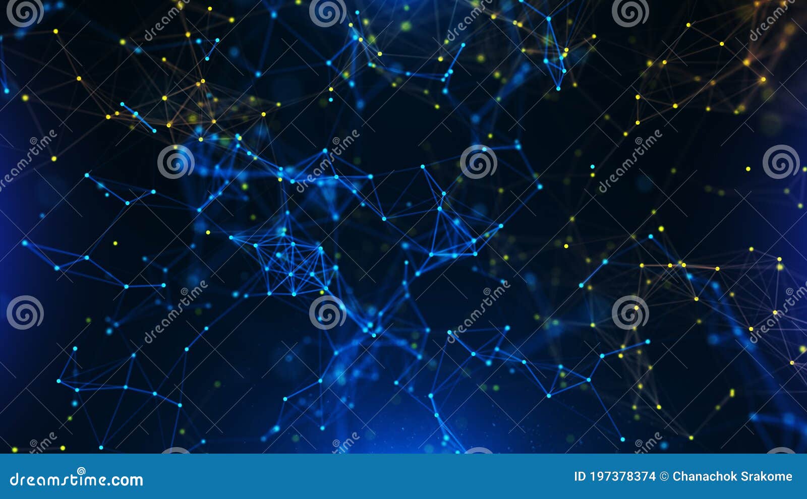 Beautiful Blue Abstract Background with Plexus Network As Data Complex ...