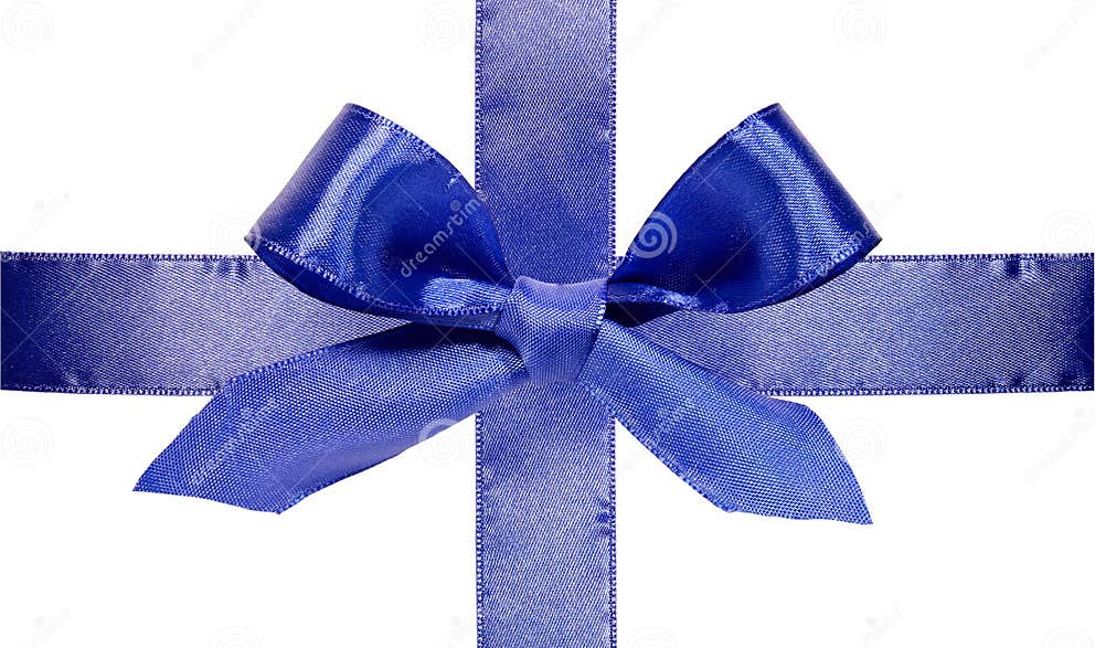 Beautiful blue bow stock image. Image of present, single - 16652969