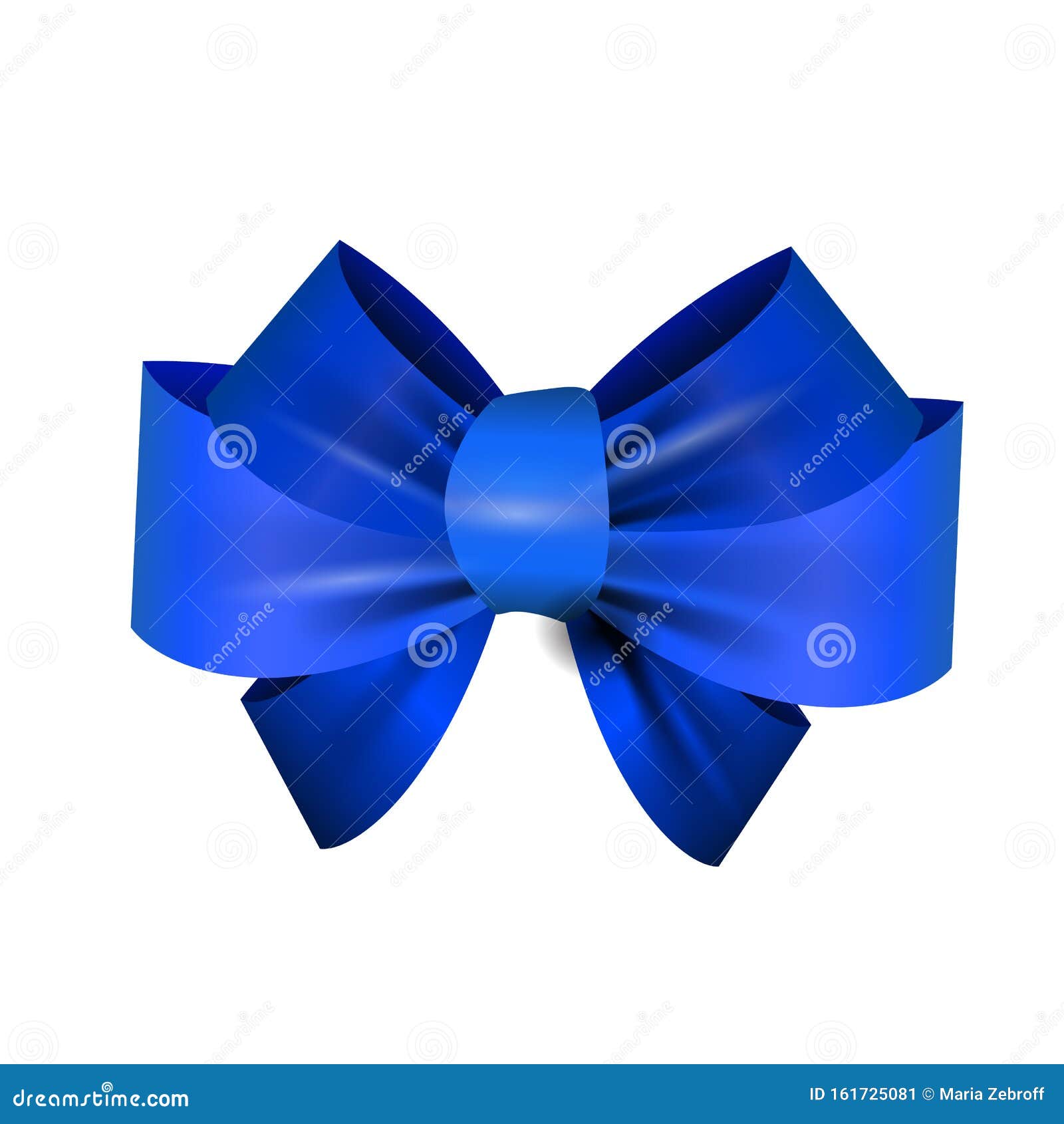 Beautiful Blue Bow Isolated Vector Stock Vector - Illustration of ...