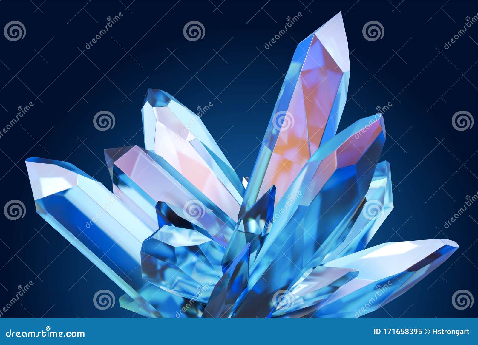 Clear Crystal Cubes Isolated On Transparent Background. Realistic ...