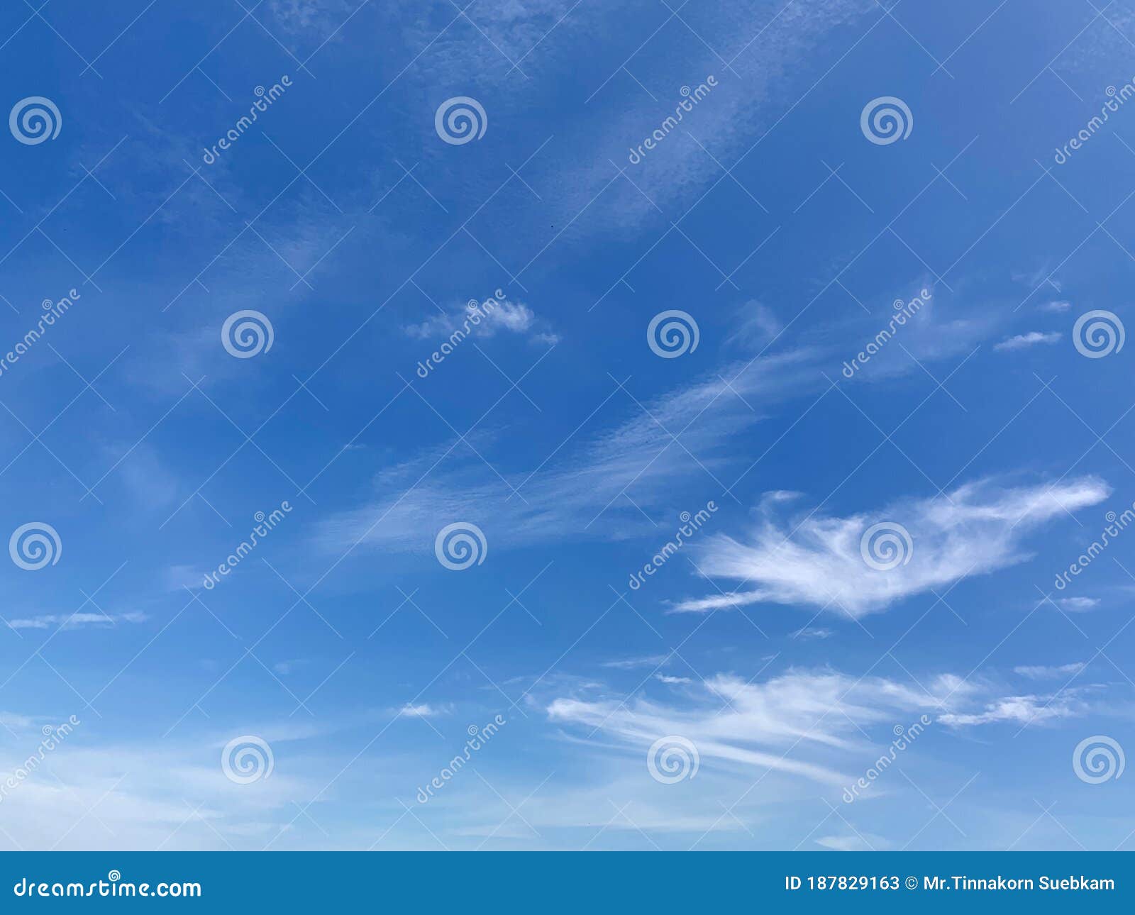 Beautiful of Blue Cloud Sky Background on Bottom View Stock Image ...