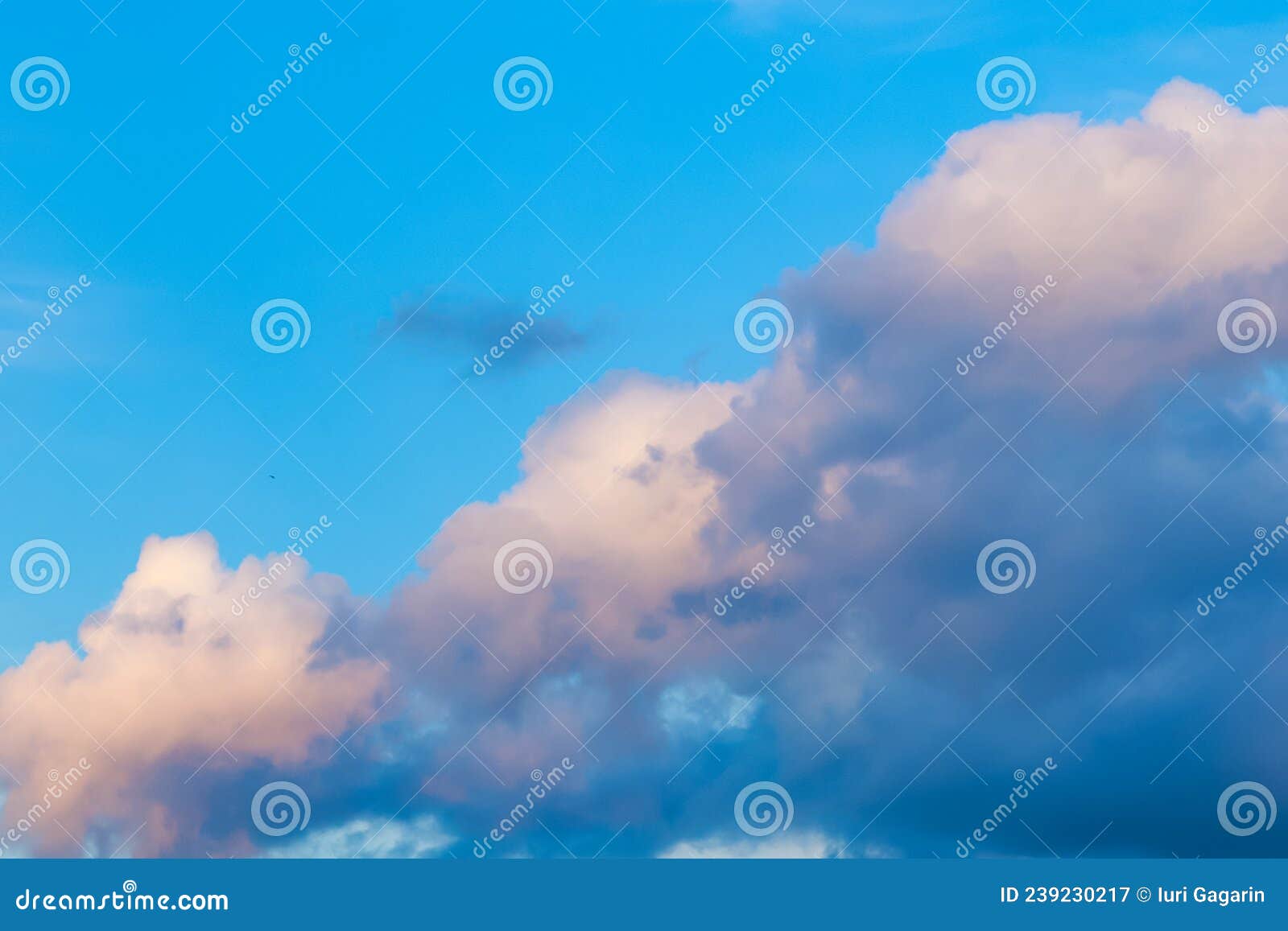 Beautiful Blue Cloudy Sky in Windy Weather. Background or Blank Stock ...
