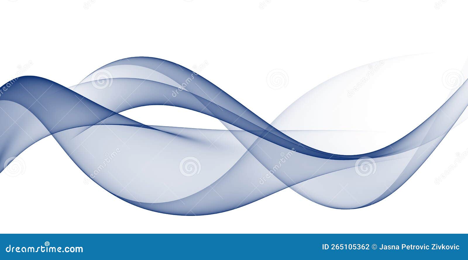Blue Color Abstract Wave Design Element Stock Illustration ...