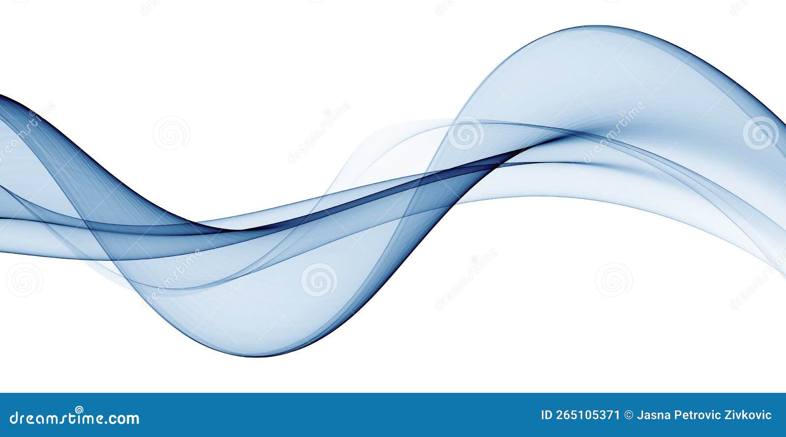 Blue Color Abstract Wave Design Element Stock Illustration ...