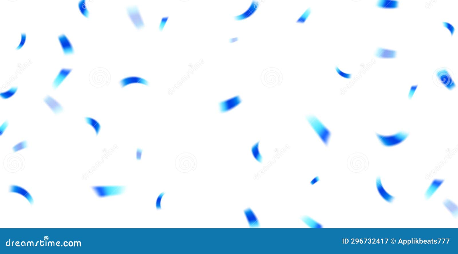 Beautiful Blue Confetti Background for Celebration Party Vector ...