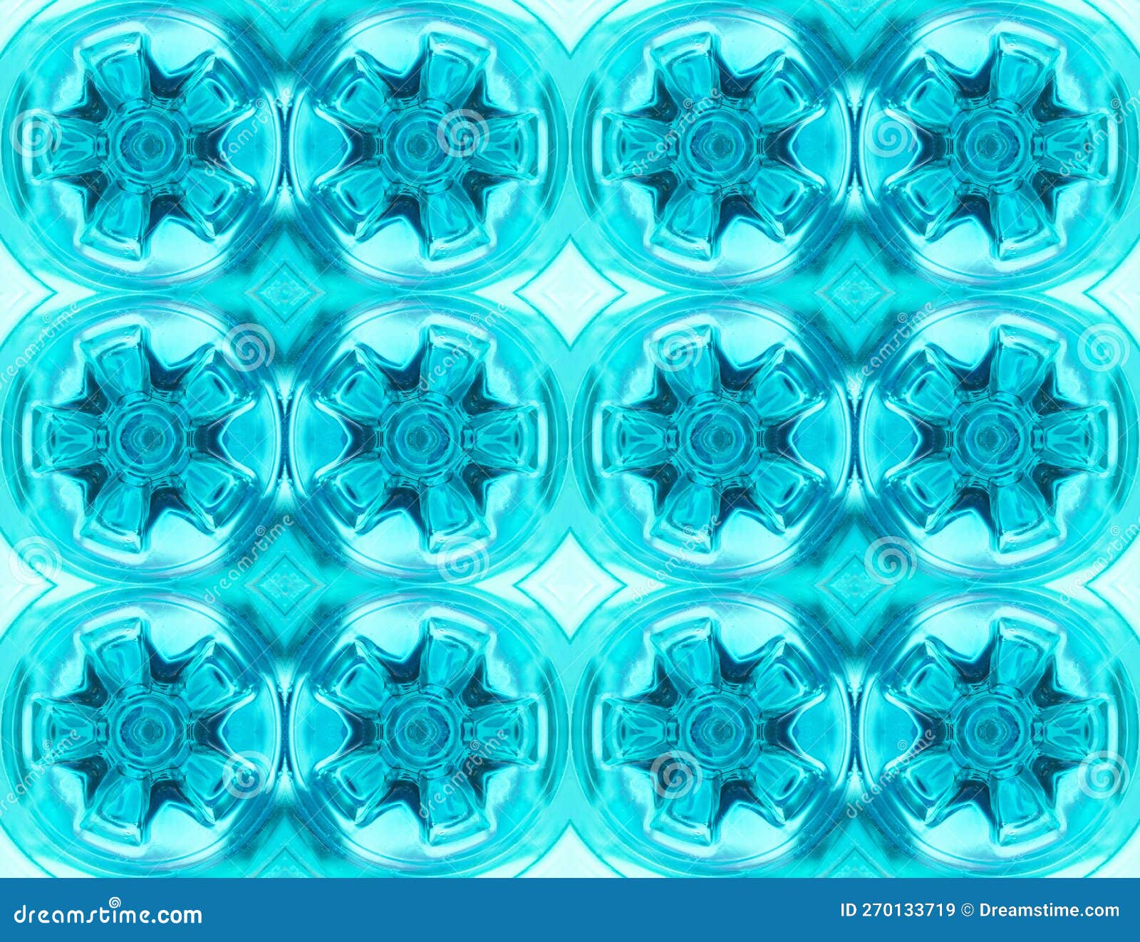 Beautiful Blue Crystal Block Glass Seamless Pattern Background 3D ...