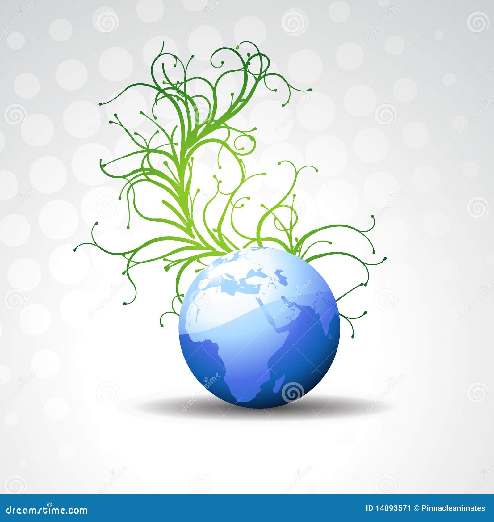 Beautiful blue earth stock vector. Illustration of flourish - 14093571