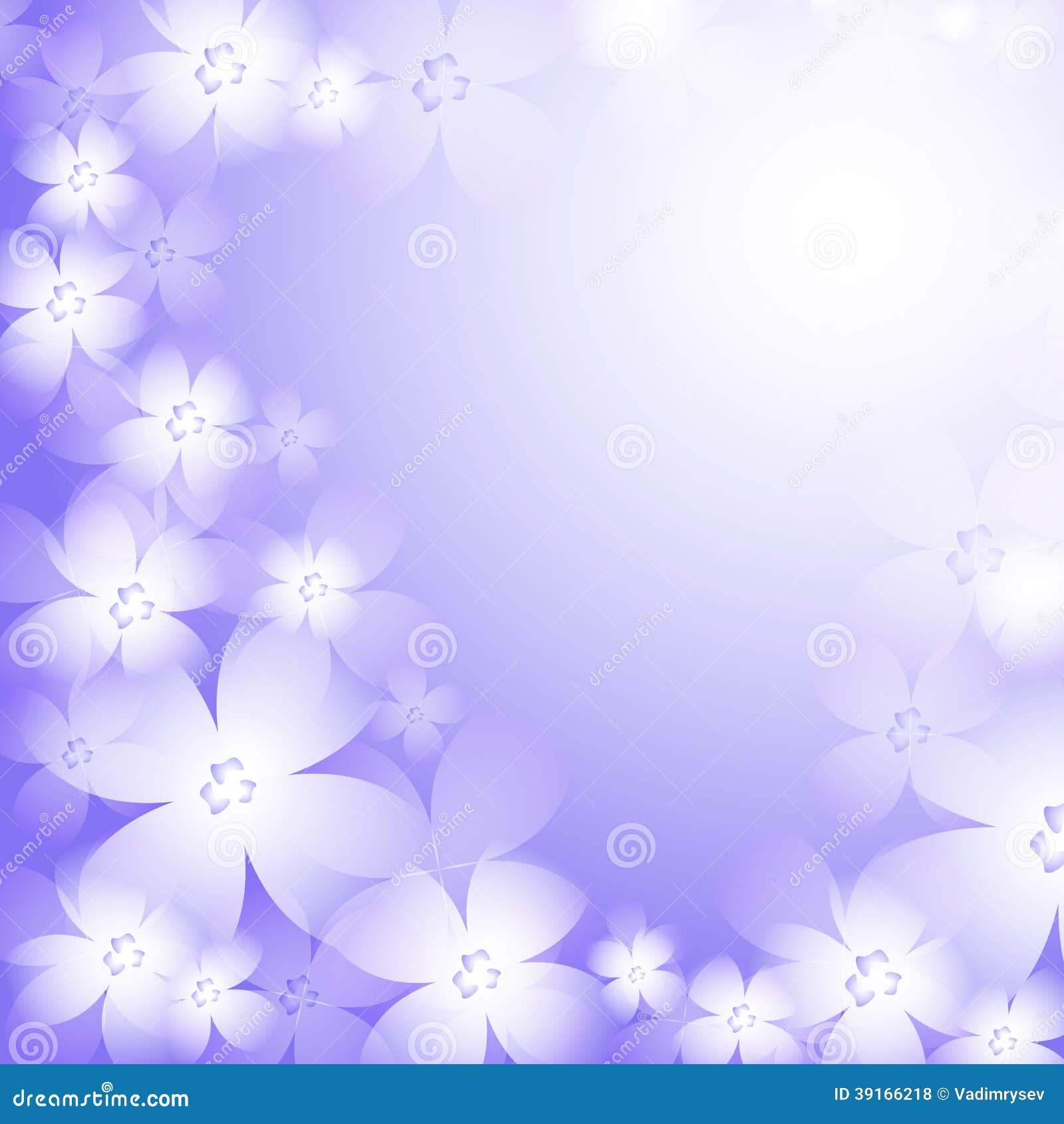 Beautiful Blue Flower Background. Stock Vector - Illustration of gift ...