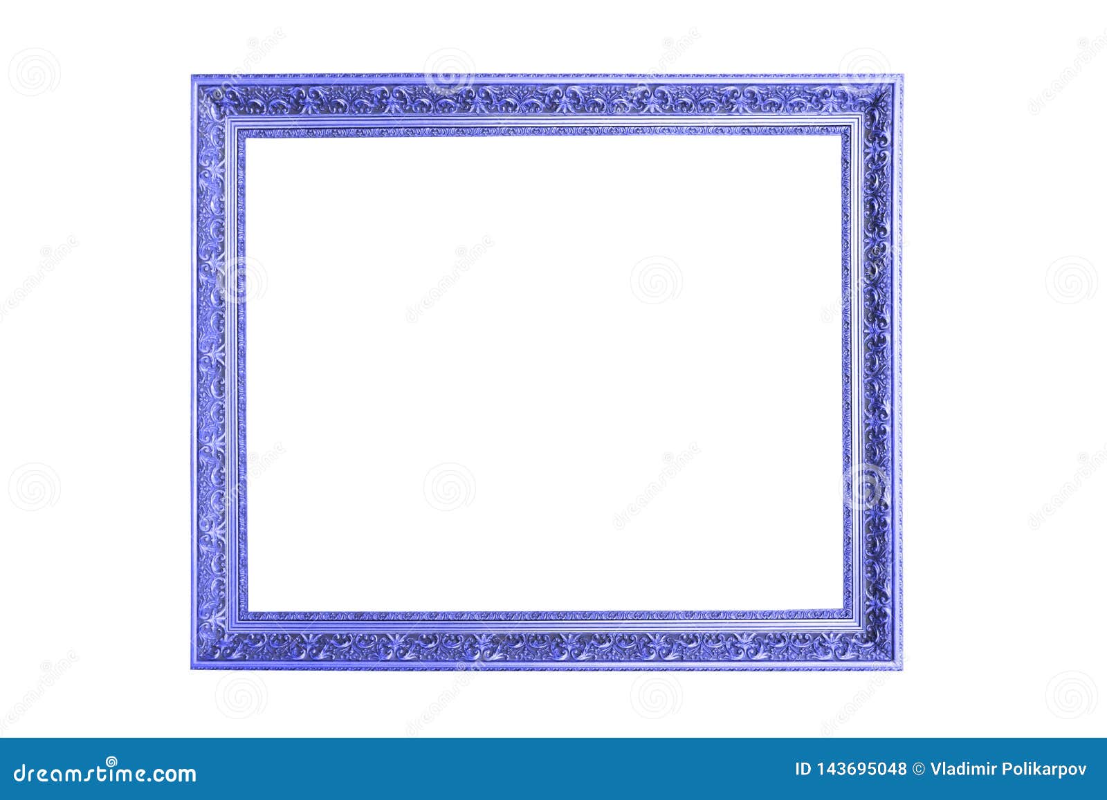 Beautiful Blue Frame Isolated on White Background Stock Photo - Image ...