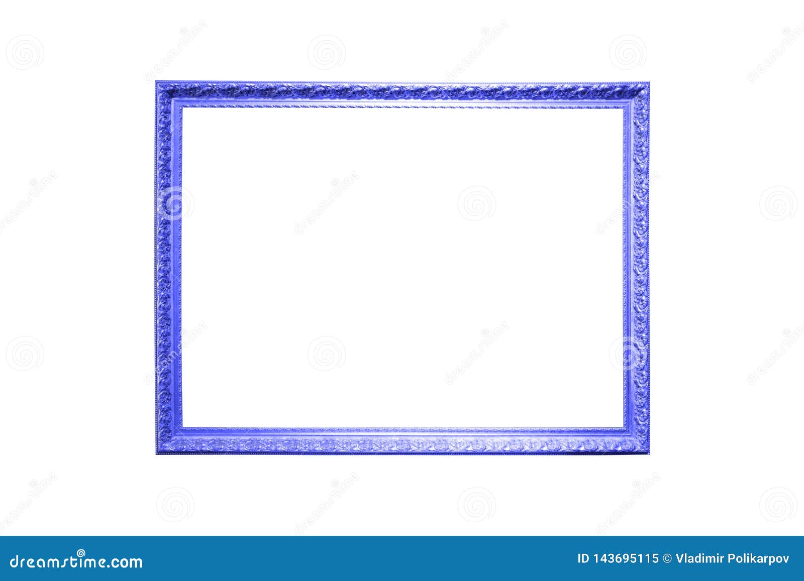 Beautiful Blue Frame Isolated on White Background Stock Image - Image ...