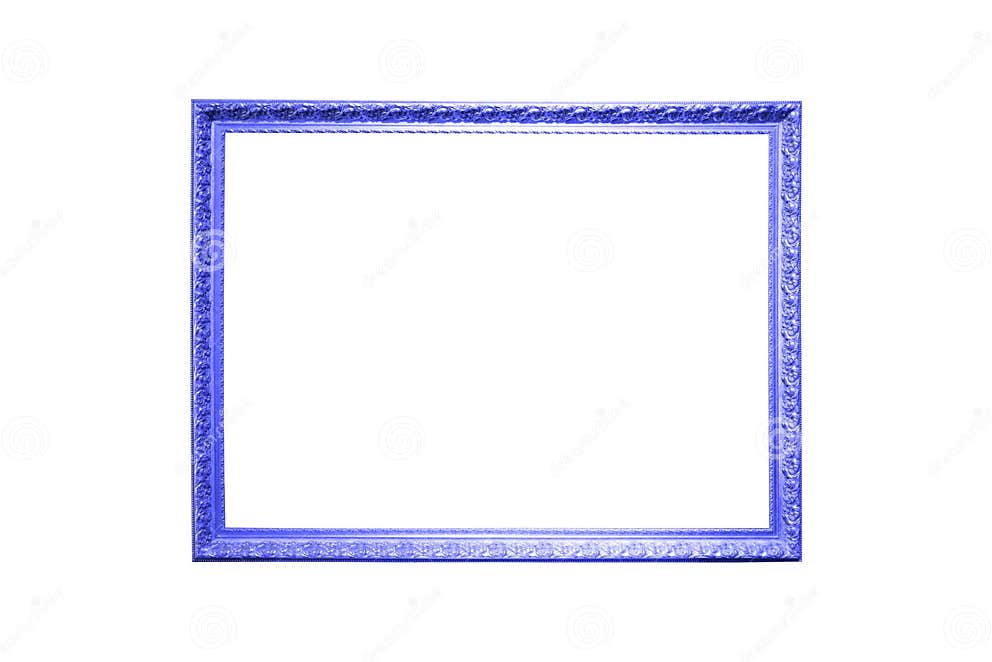 Beautiful Blue Frame Isolated on White Background Stock Image - Image ...