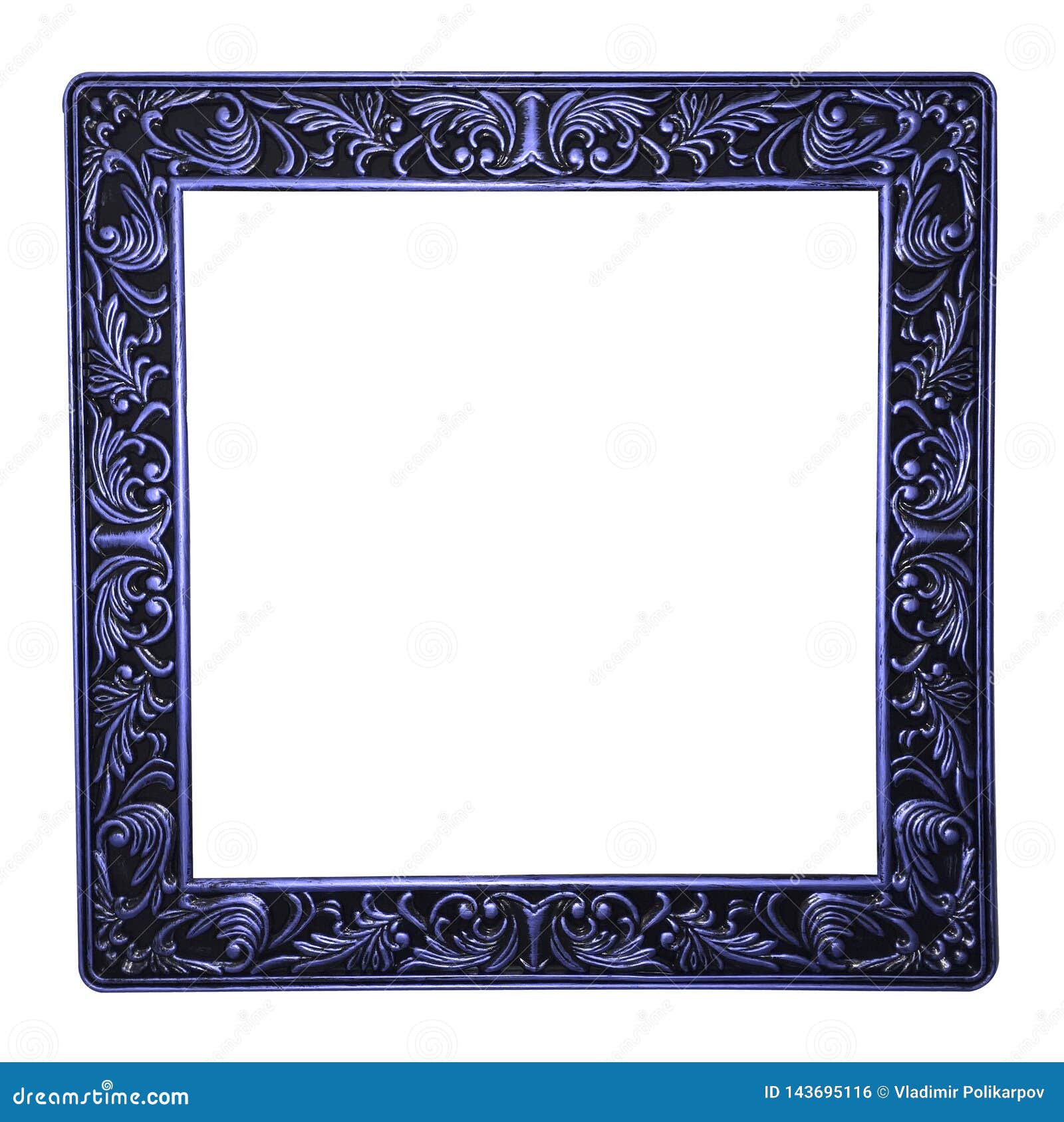 Beautiful Blue Frame Isolated on White Background Stock Photo - Image ...