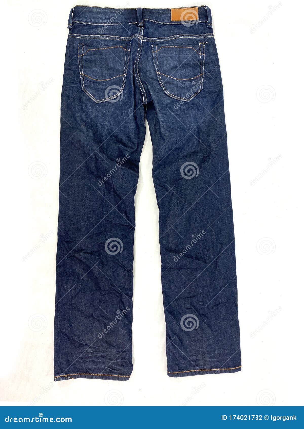 Beautiful Blue Jeans on a White Background Stock Photo - Image of ...