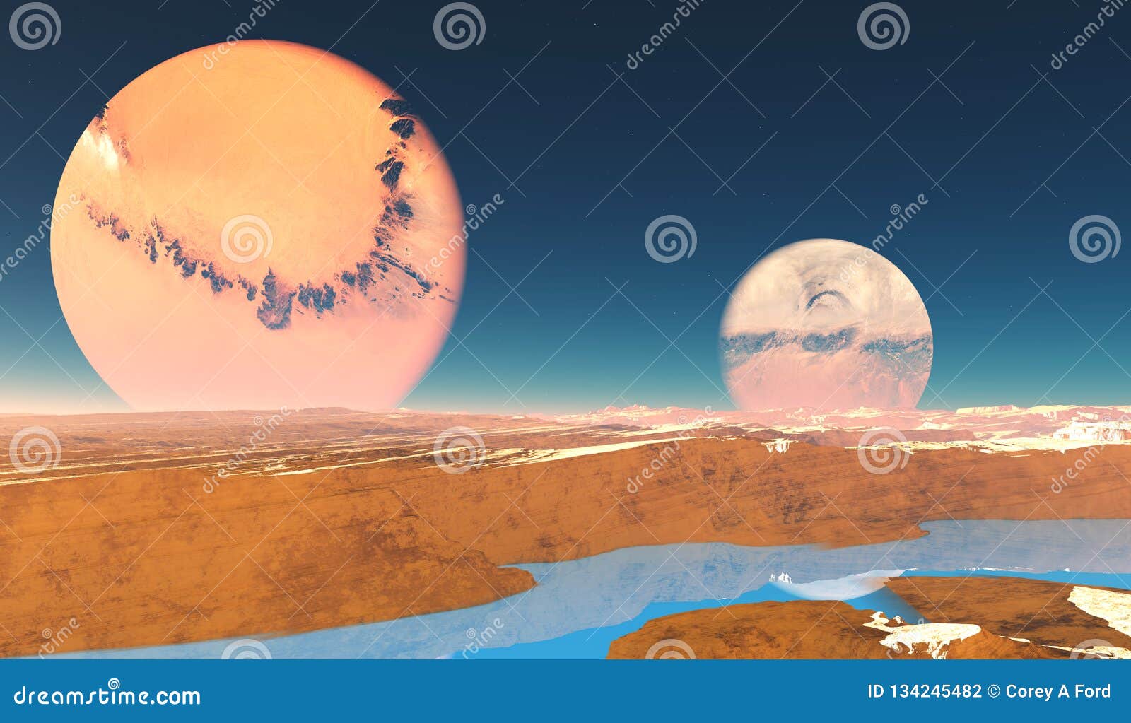 Planet With Rivers Stock Photo | CartoonDealer.com #76616868