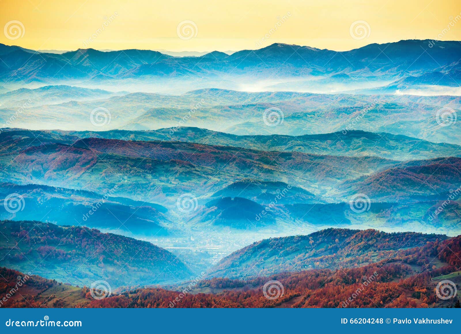 Beautiful blue mountains stock photo. Image of park, orange - 66204248