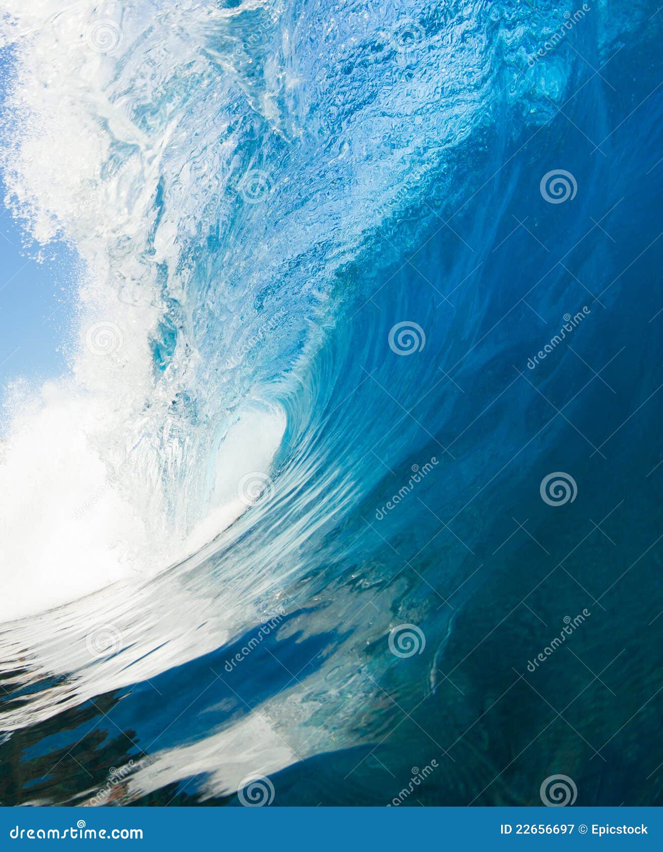 Beautiful Blue Ocean Wave stock image. Image of pacific - 22656697
