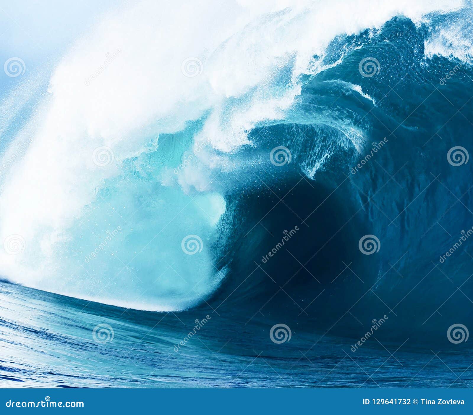 Beautiful Blue Ocean Wave stock photo. Image of scenic - 129641732