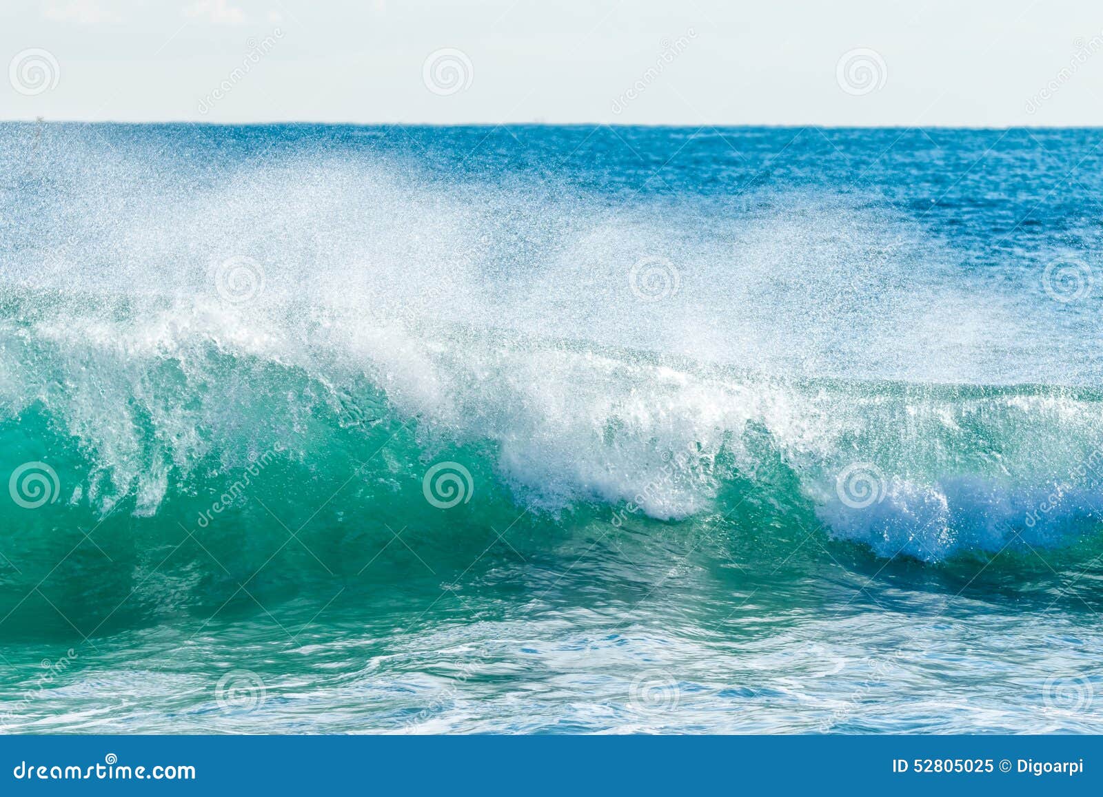 Beautiful Blue Ocean Wave stock image. Image of adventure - 52805025