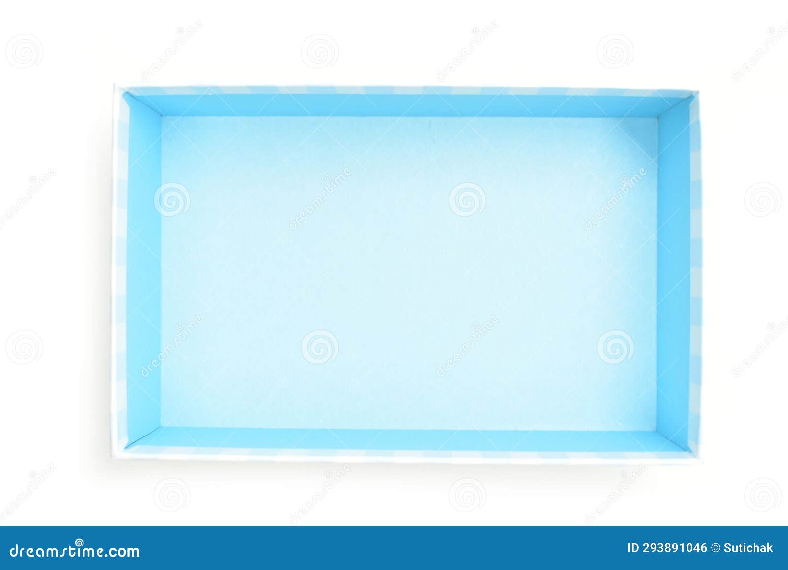 Beautiful Blue Paper Box on White Background, Package for Design Stock ...