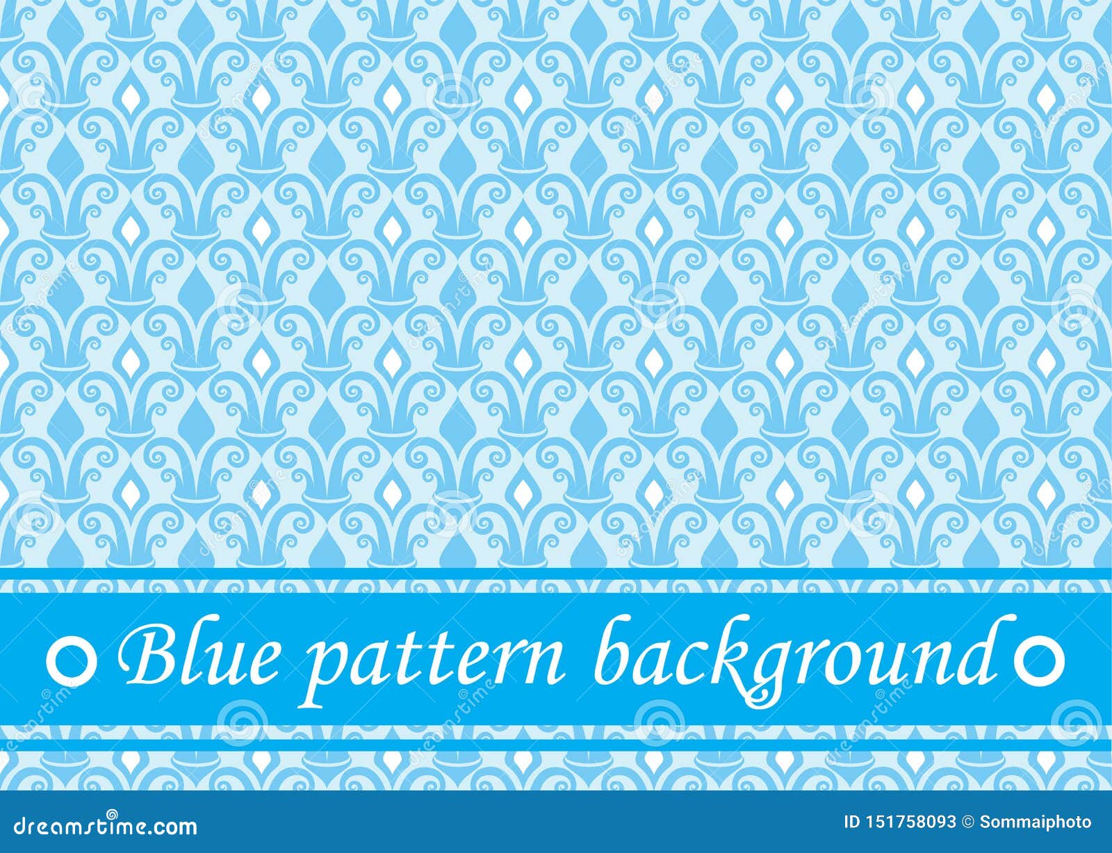 Beautiful Blue Pattern Backgrounds Stock Vector - Illustration of ...