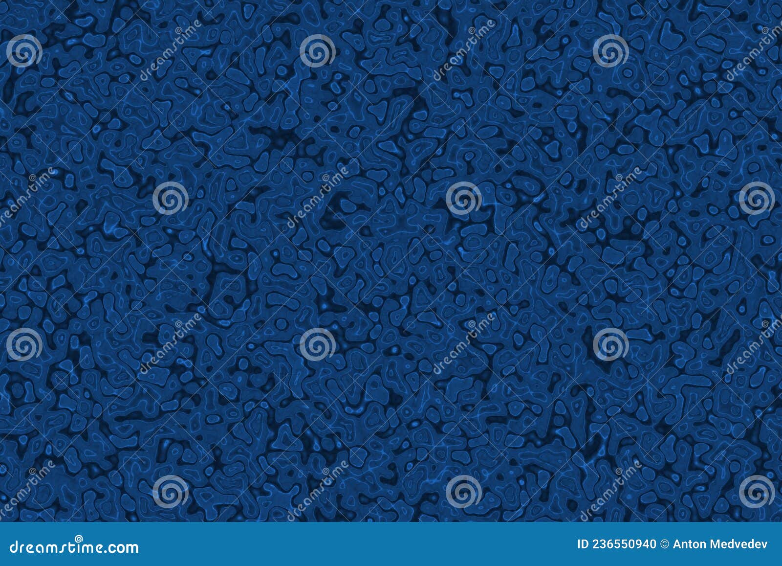 Beautiful Blue Pattern with Smooth Shapes Digital Art Background ...