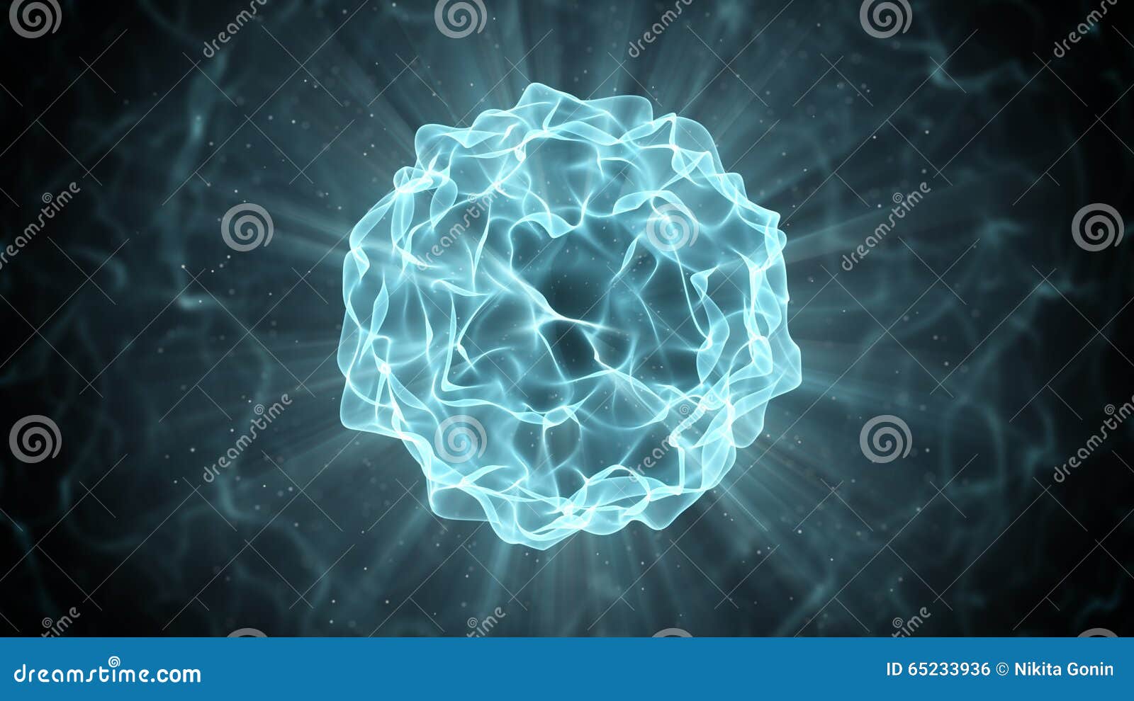 Beautiful blue plasma ball stock illustration. Illustration of ...