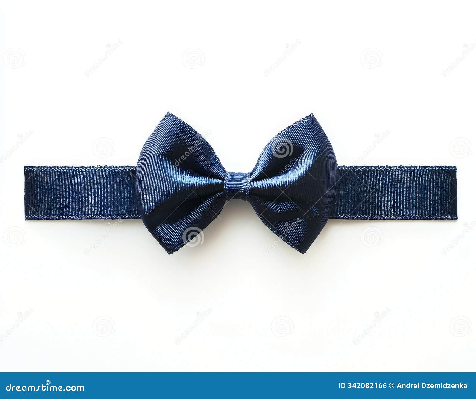 A Beautiful Blue Ribbon Bow on a White Background Stock Photo - Image ...