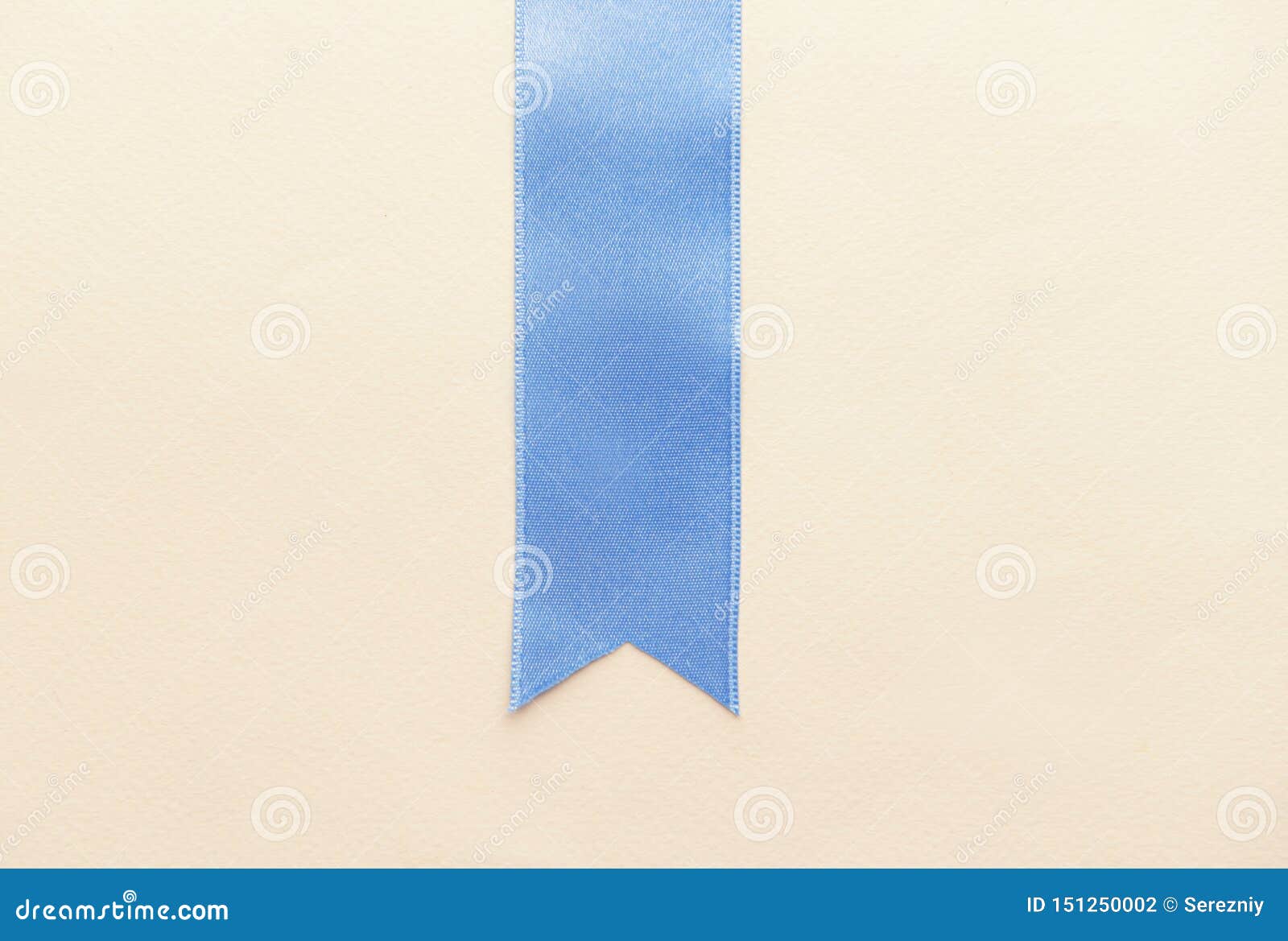 Beautiful Blue Ribbon on Light Background Stock Photo - Image of ...