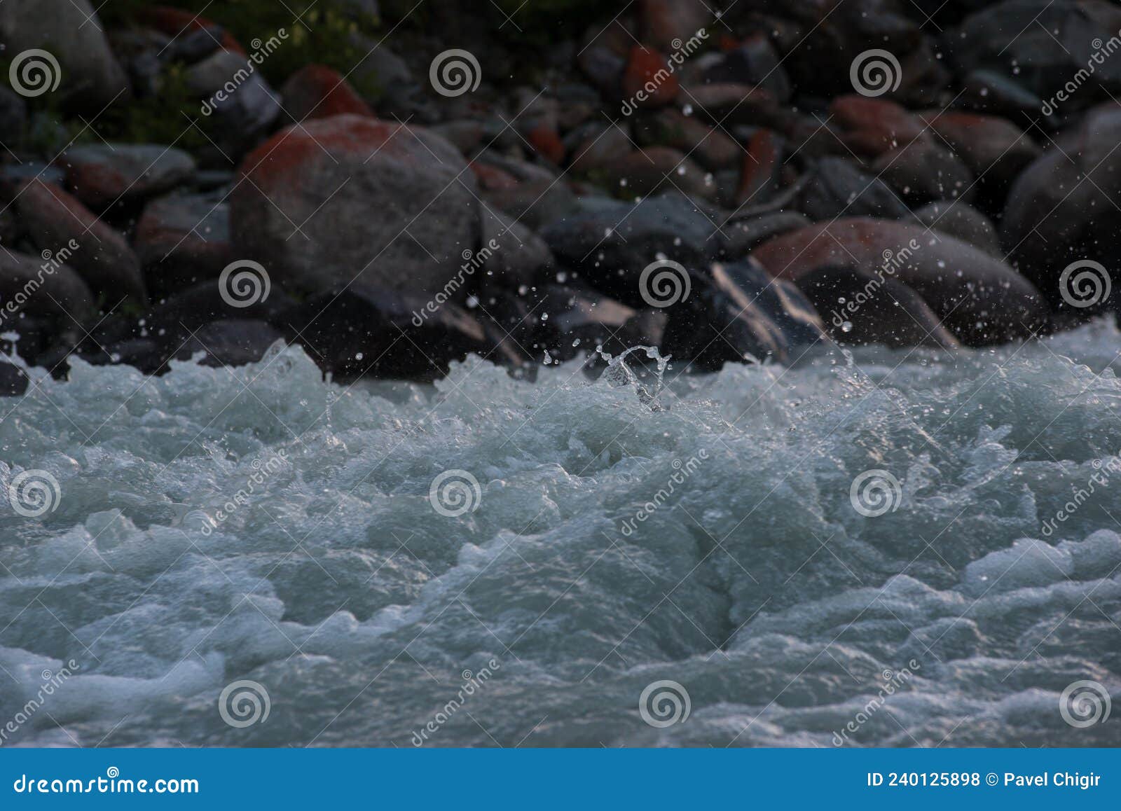 Beautiful Blue River Background in Mountain River Stock Photo - Image ...