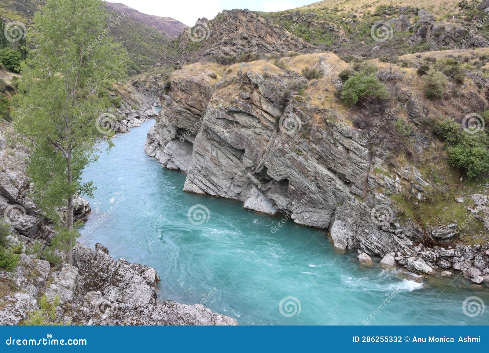 Beautiful Blue River in the Mountains Stock Photo - Image of rapid ...