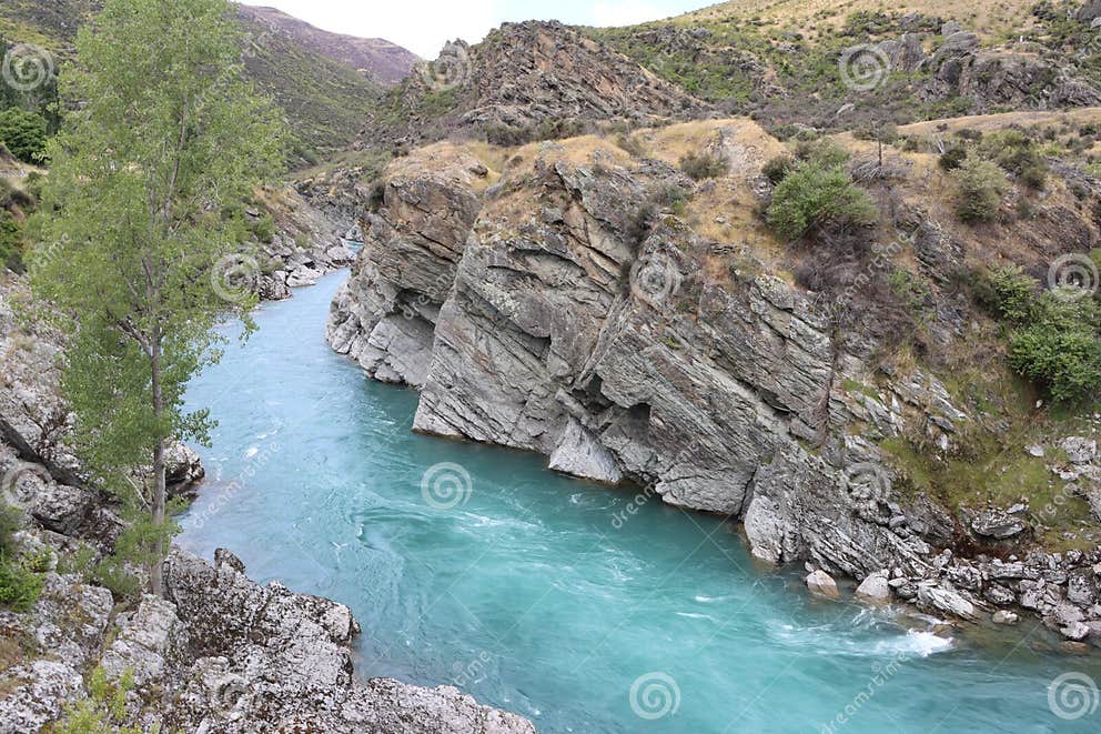 Beautiful Blue River in the Mountains Stock Photo - Image of rapid ...