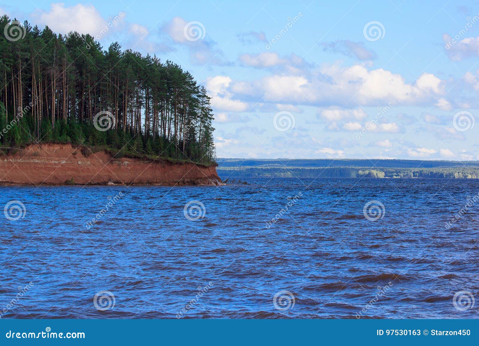 Beautiful Blue River at Sunset on a Summer Day. Stock Image - Image of ...