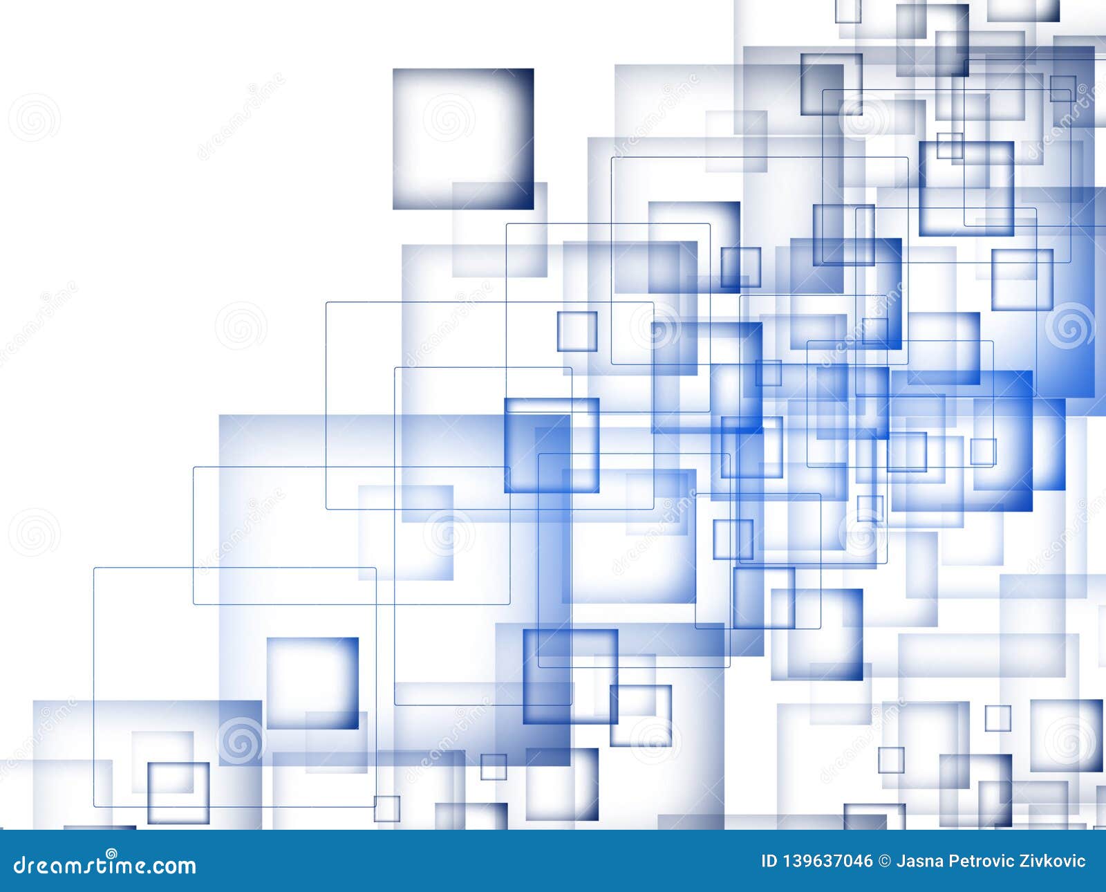 Blue Shiny Squares Technical Background. Stock Illustration ...