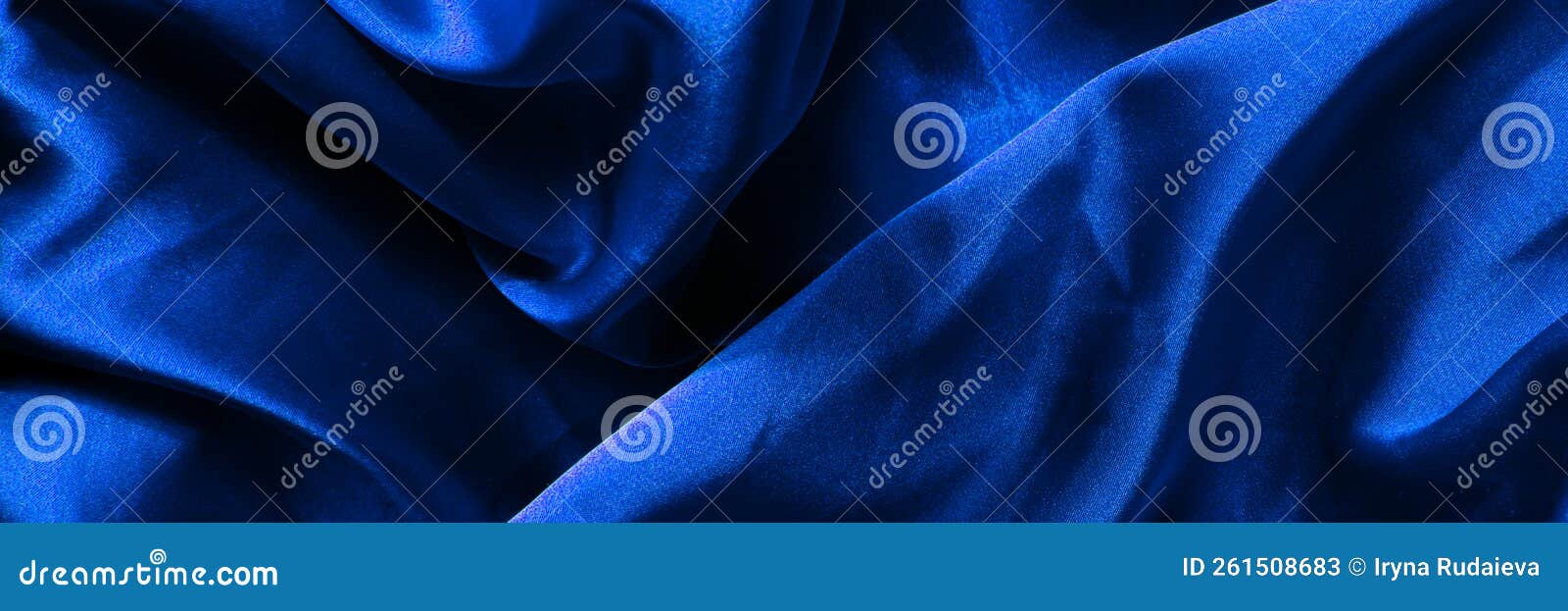 Beautiful Blue Silk Background. Draped Background of Fabric, Texture ...