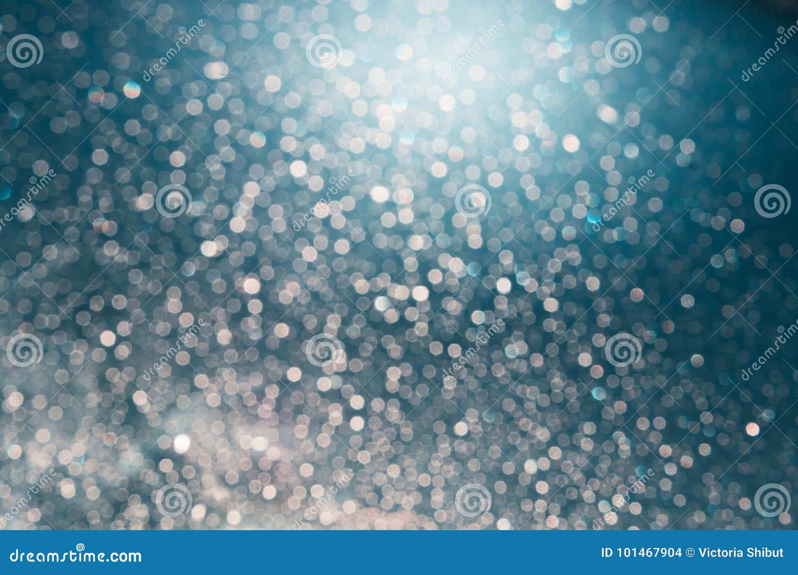 Beautiful Blue Silver Bokeh Abstract Background Stock Photo - Image of ...