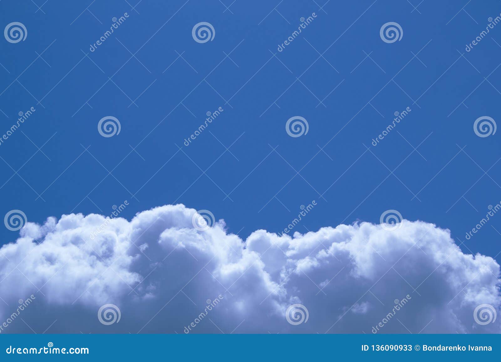 Beautiful Blue Sky Background with Cloud Border Stock Image - Image of ...