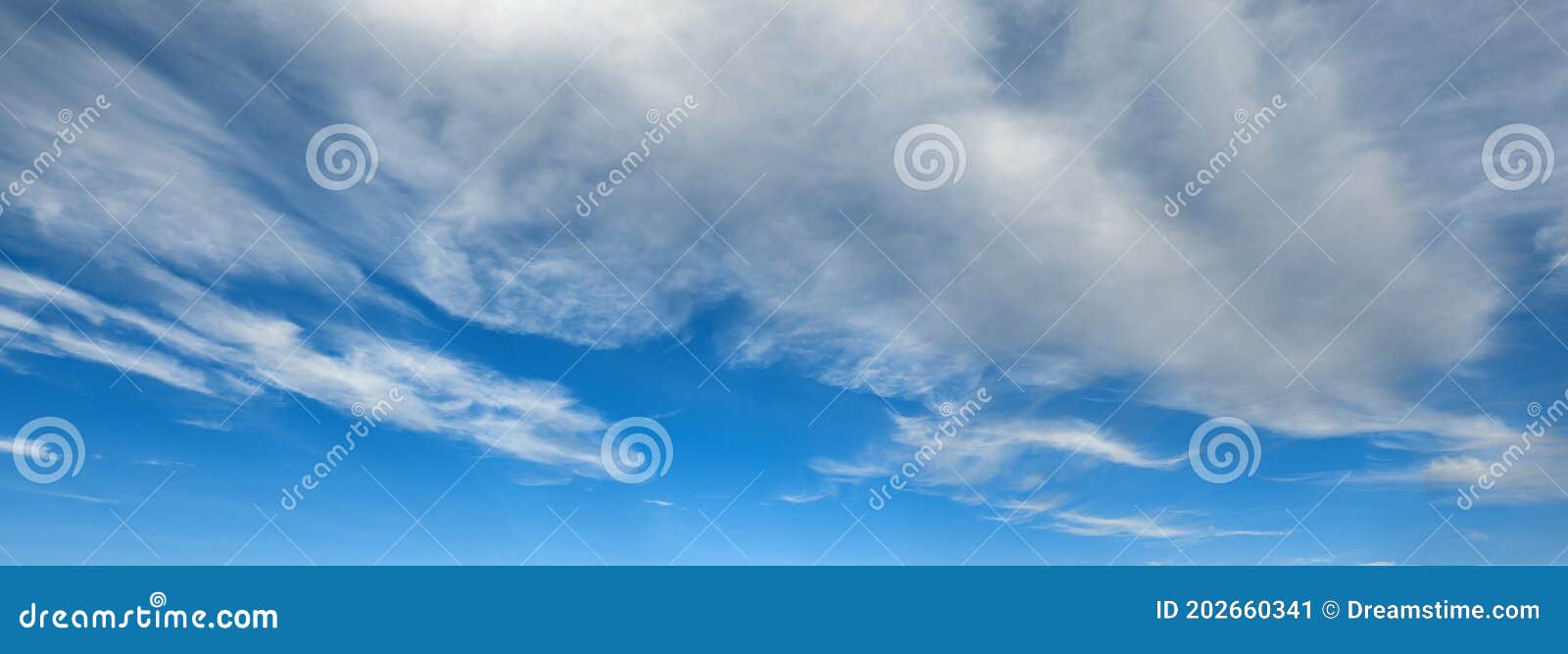 Beautiful Blue Sky Background at Daylight with White Stretched Bland ...