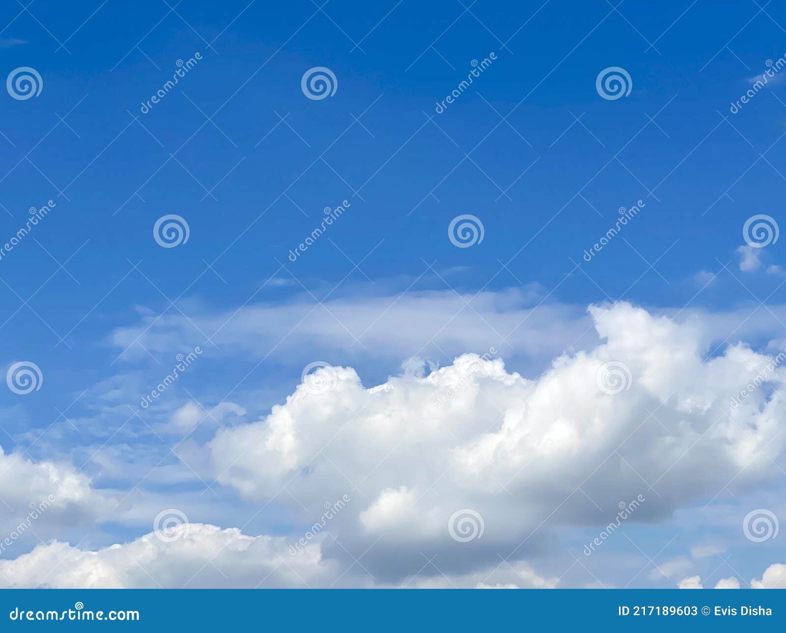 Beautiful Blue Sky Background To Imput Text Message . Stock Image ...