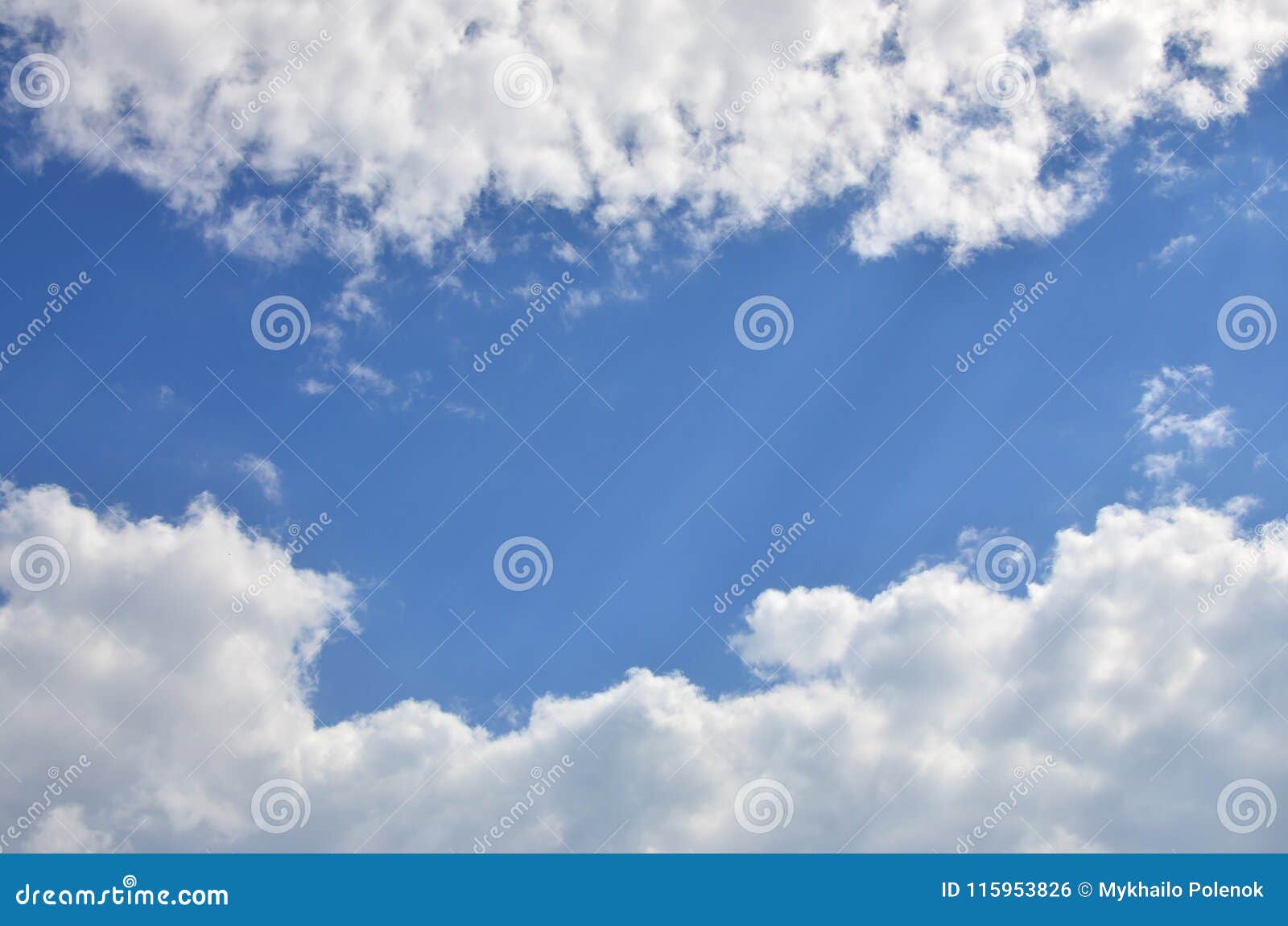 Beautiful Blue Sky Background Template with Some Space for Input Text ...