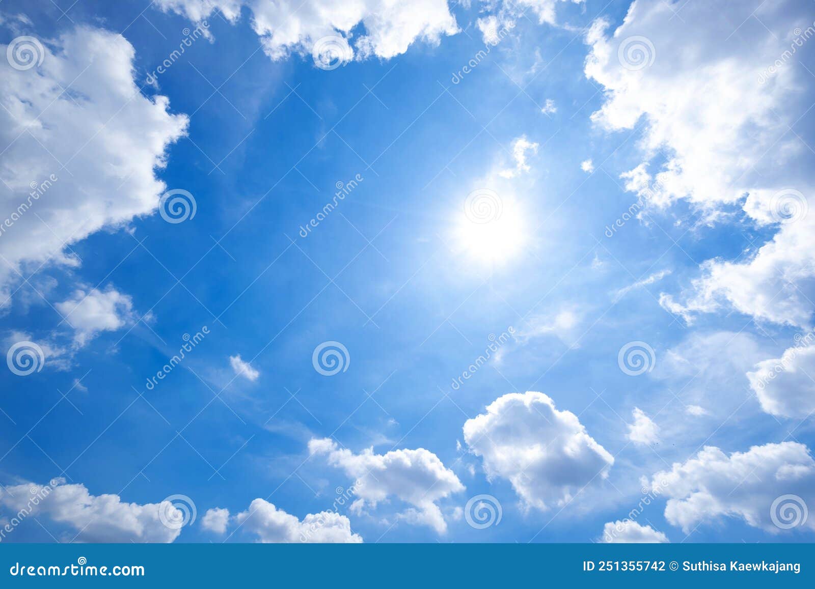 Beautiful Blue Sky Clouds for Background Stock Photo - Image of card ...