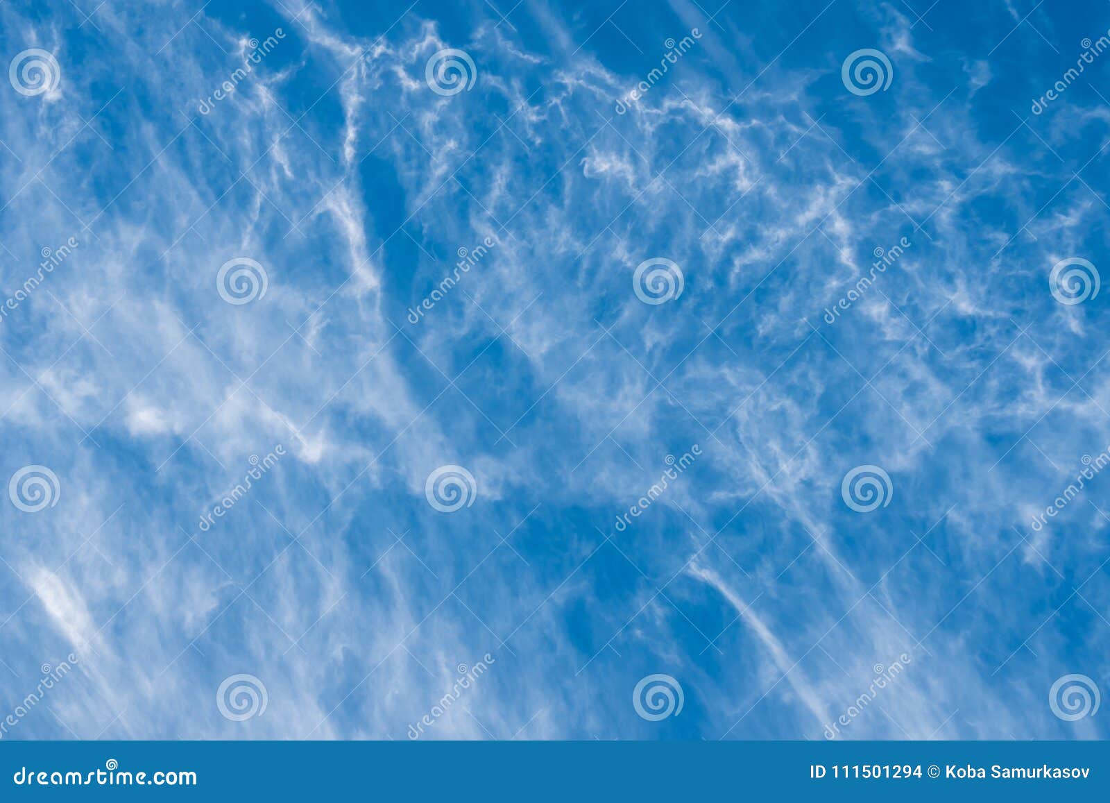 Beautiful Blue Sky with Clouds Background, Windy Day Stock Photo ...