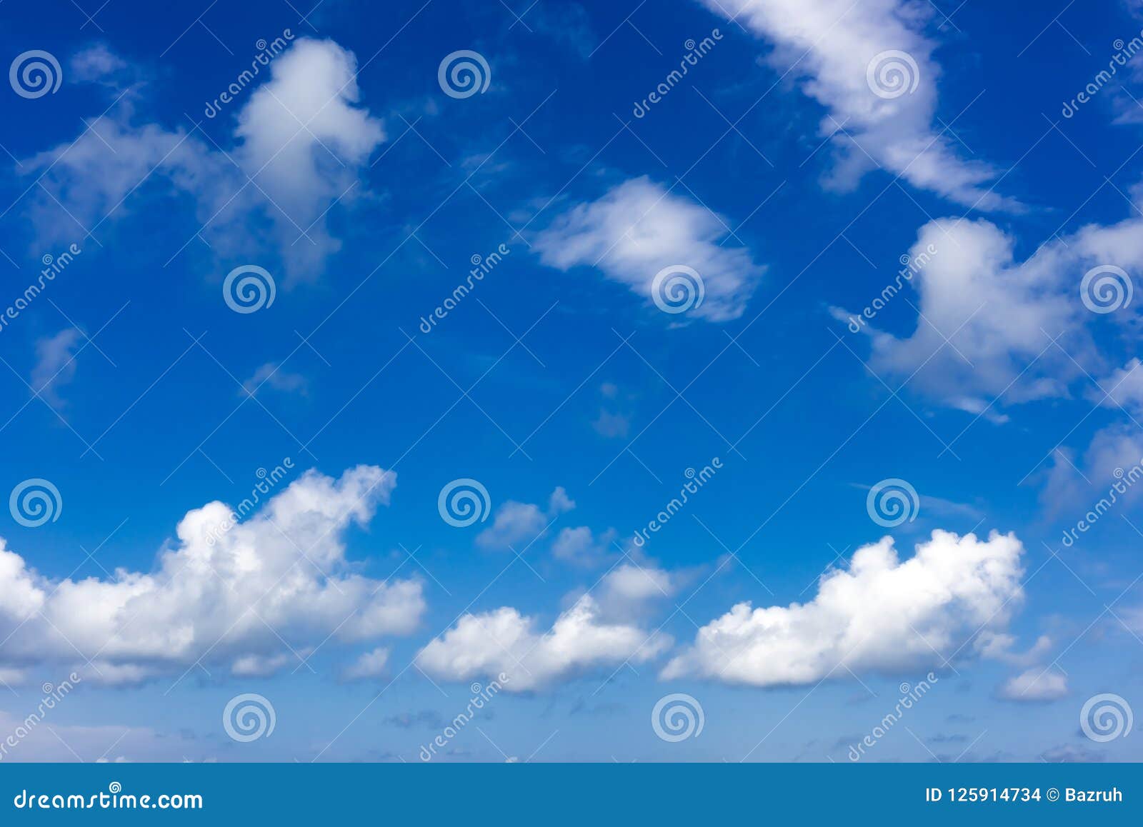 Beautiful Blue Sky with Clouds Stock Photo - Image of nature, pattern ...