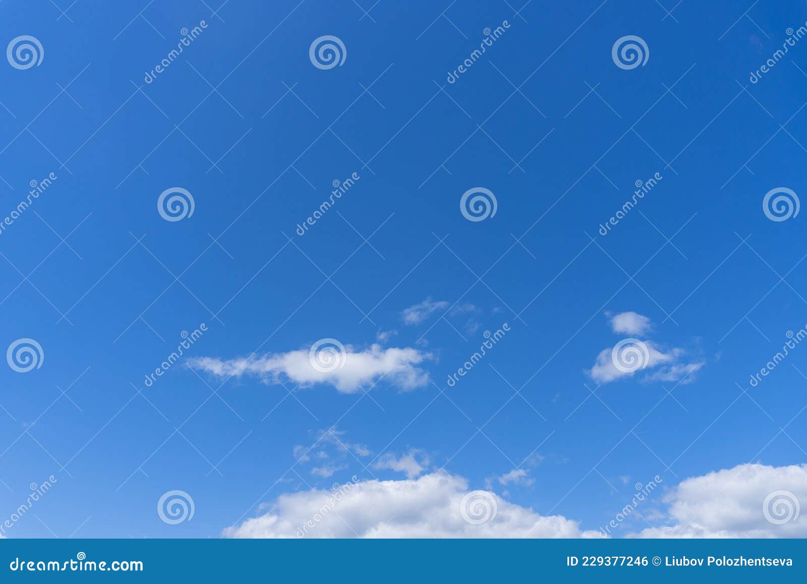 Beautiful Blue Sky with Clouds in Clear Sunny Weather Stock Photo ...